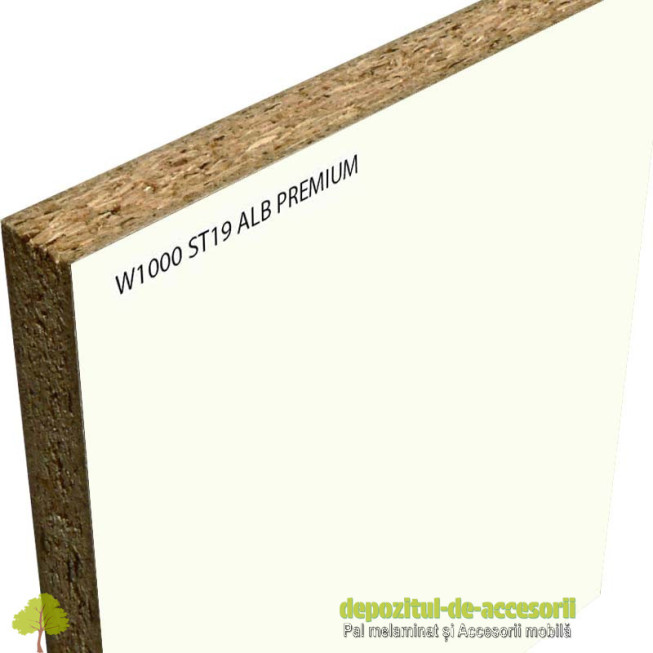 Pal melaminat Alb Premium W1000 ST19 Egger